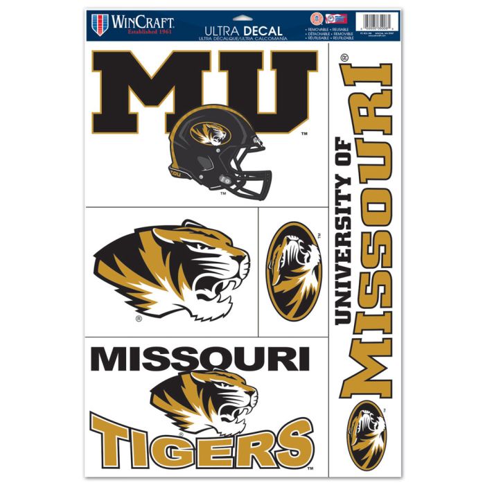Mizzou Tigers Assorted Multi Use Reusable Stickers – Tiger Team Store