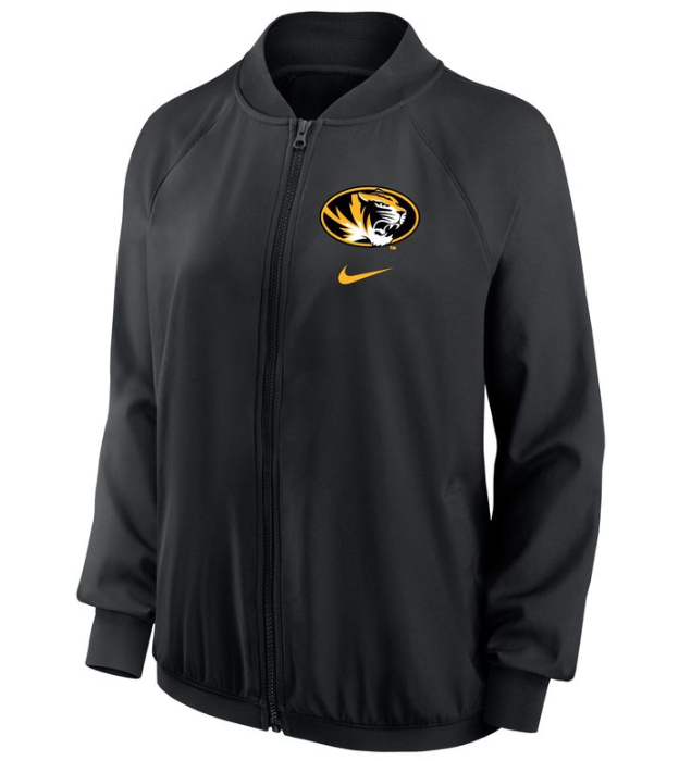 Mizzou Tigers Nike® 2024 Juniors Full Zip Oval Tiger Head Black Jacket ...