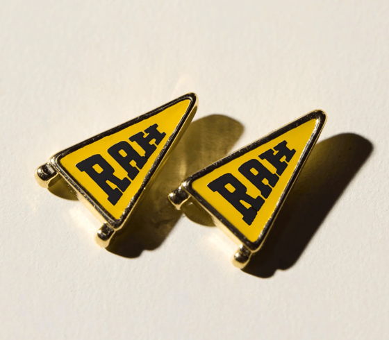 Mizzou Tigers Nickel and Suede Mizzou RAH Gold Pennant Earrings – Tiger ...
